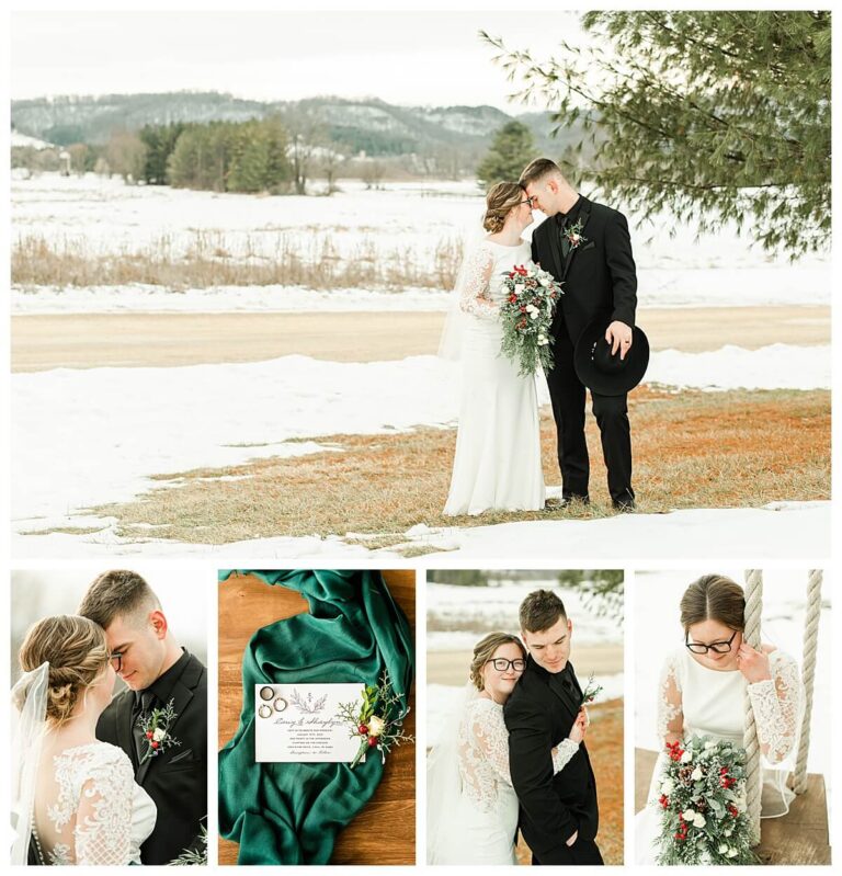 A Winter Wedding at Chapters on the Horizon in Viola, WI
